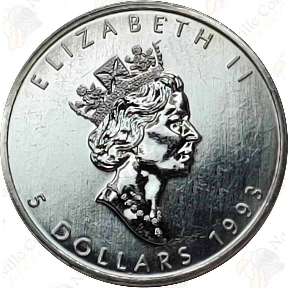 1993 CANADIAN SILVER MAPLE LEAF 1 OZ UNCIRCULATED SKU 12005